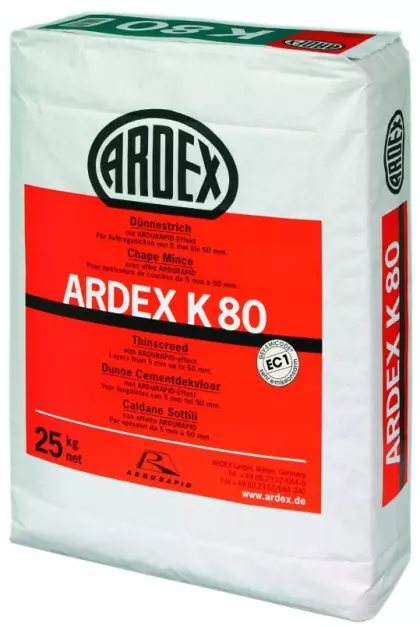 ARDEX K 80 25KG DUNNE CEMENTDEKVLOER
