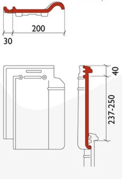 MONIER POSTEL 20 DAKPAN DOUBLE BLACK