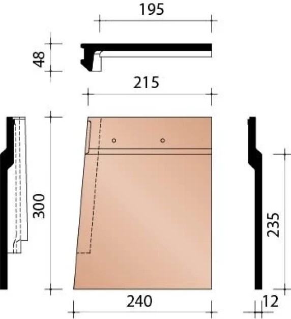 KORAMIC STORMPAN 44 EN 993 7070 RECHTER GEVELPLAAT VOOR SARKING ...