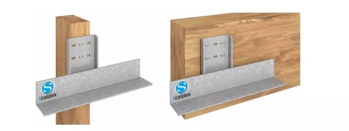 Scaldex geveldragers in verzinkte uitvoering BFS 3m