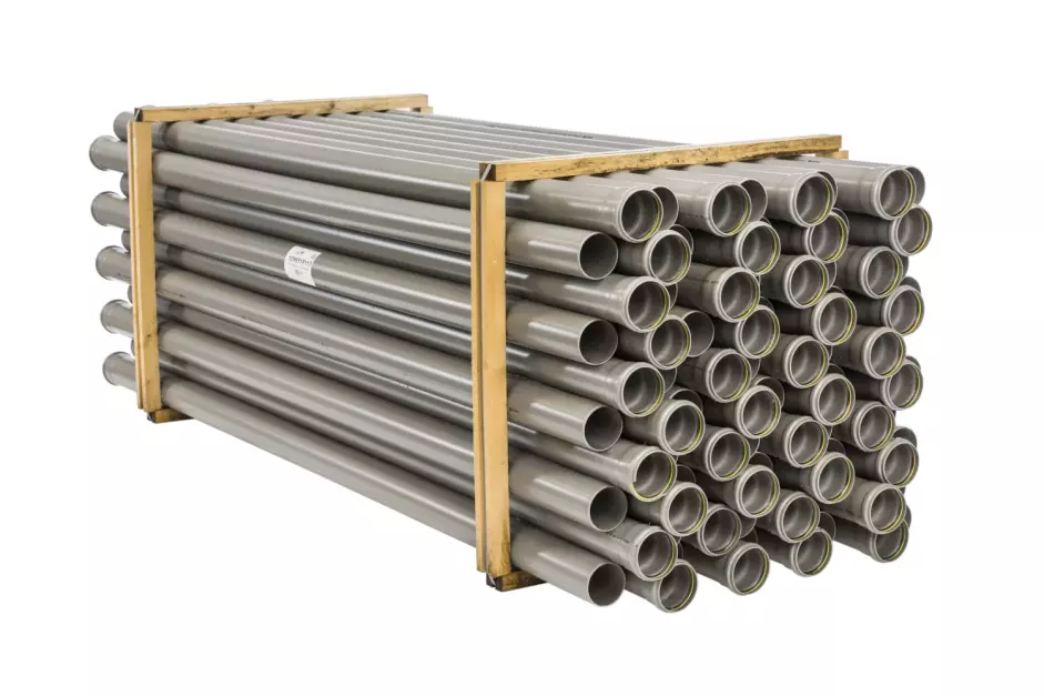 PIPELIFE VOLWAND PVC BUIS SN2 GRIJS GEMOFT 3M Ø160MM