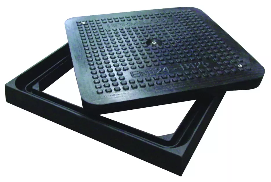 VERHELST HERMELOCK HE 500 ZWART 50X50CM - REGENPUT DEKSEL